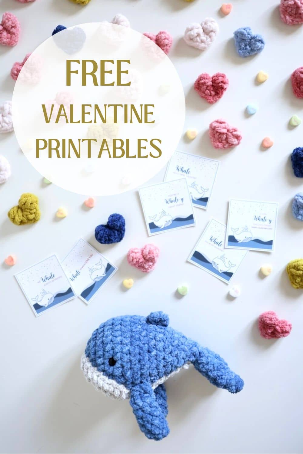 Willow Whale Printable Valentines - Oak and Marlow