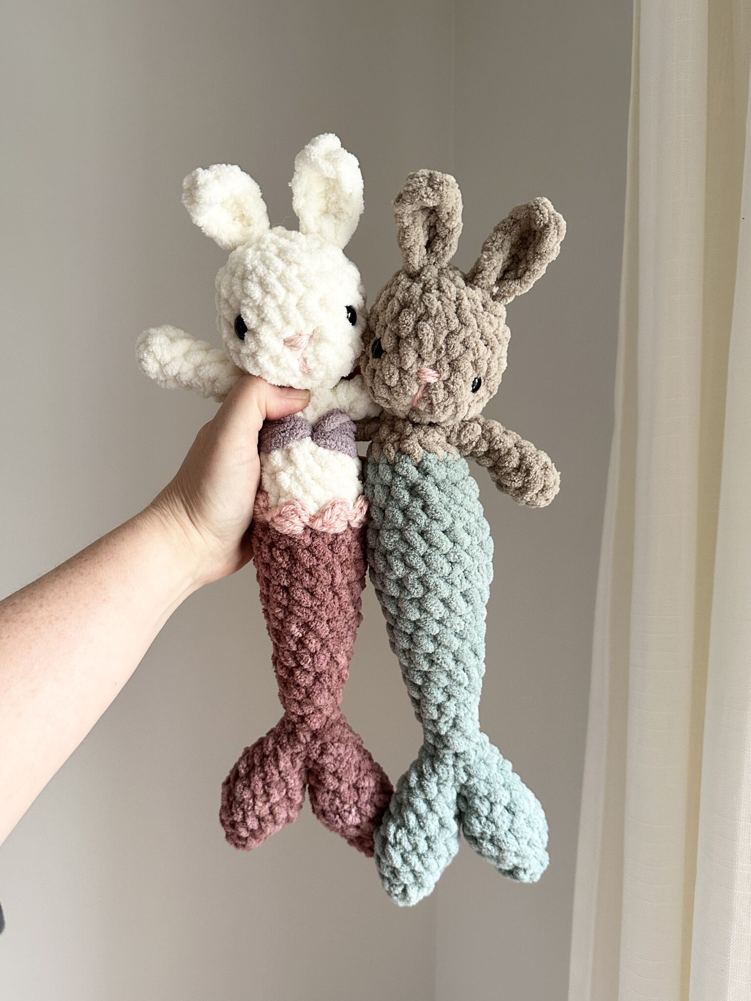 Plush Beth Bunny + Mermaid Tail Mod CROCHET PATTERN (Fable Collection ...
